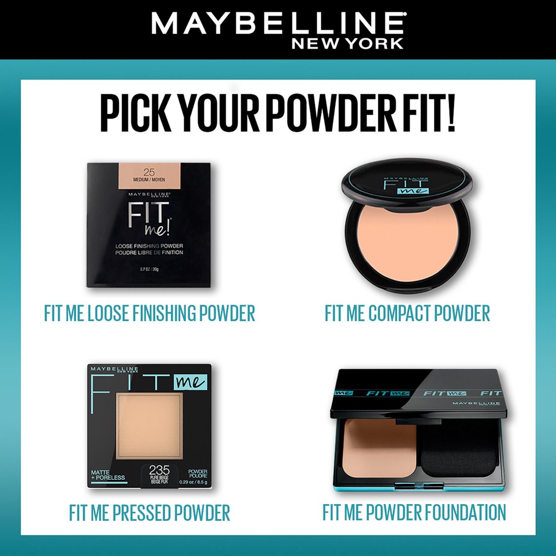 Buy MAYBELLINE NEW YORK Fit Me Matte + Poreless Compact Powder - 330 ...