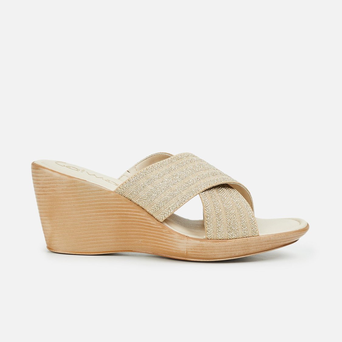 Buy CATWALK Women Shimmery Open-Toe Wedges from Catwalk at just INR 2295.0
