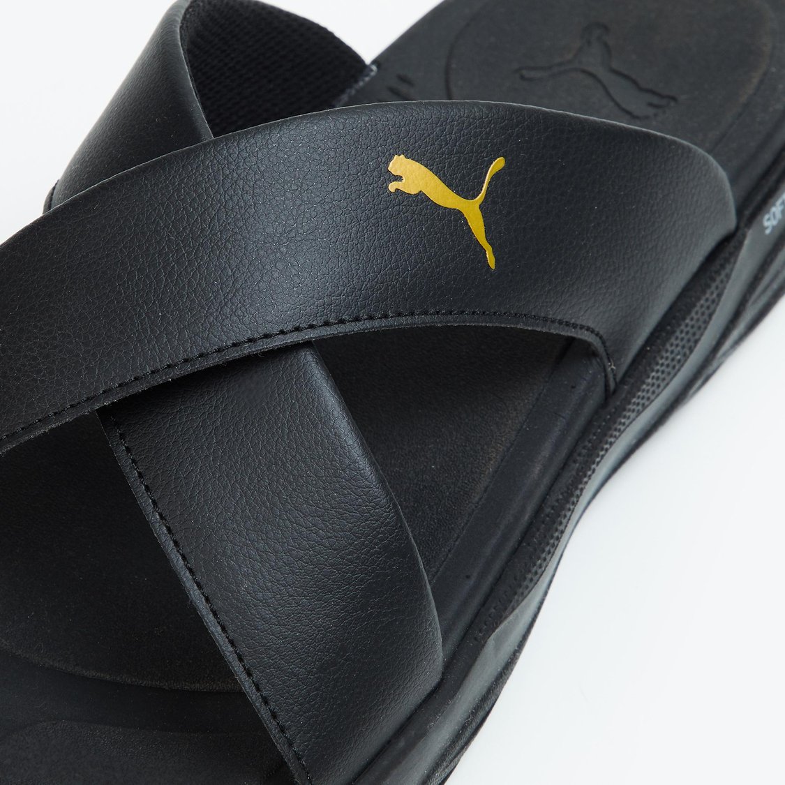 Buy PUMA Softride Men Solid Cross Strap Sliders from PUMA at just INR ...