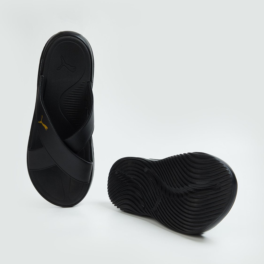 Buy PUMA Softride Men Solid Cross Strap Sliders from PUMA at just INR ...