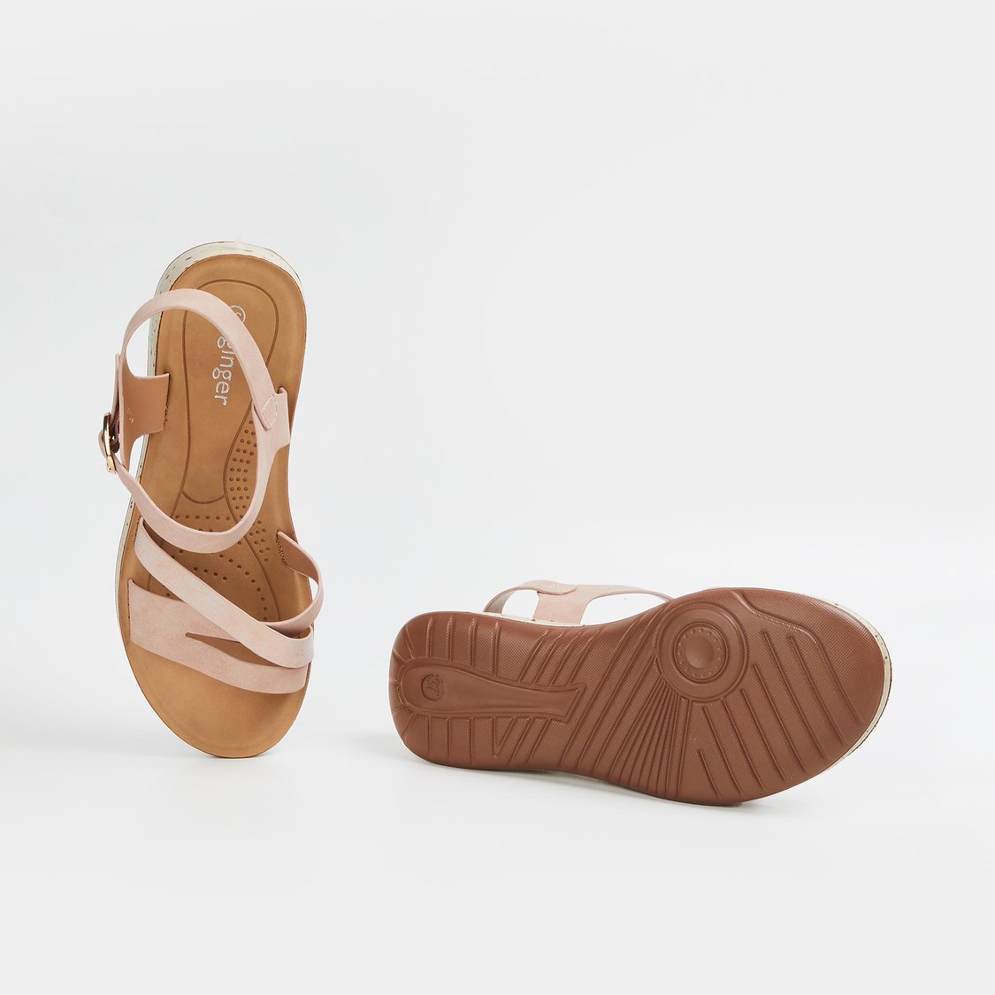 Buy GINGER Women Solid Flatform Sandals from Ginger at just INR 1499.0