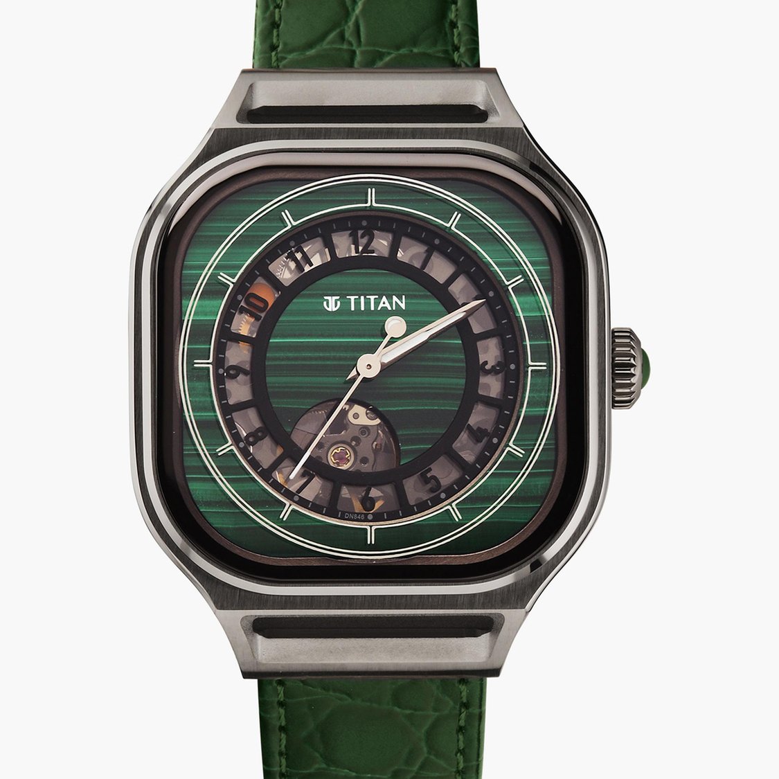 Buy TITAN Stellar Men Malachite Automatic Watch with Leather Strap ...