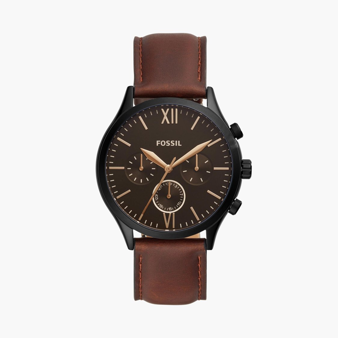 Fossil leather strap watch store