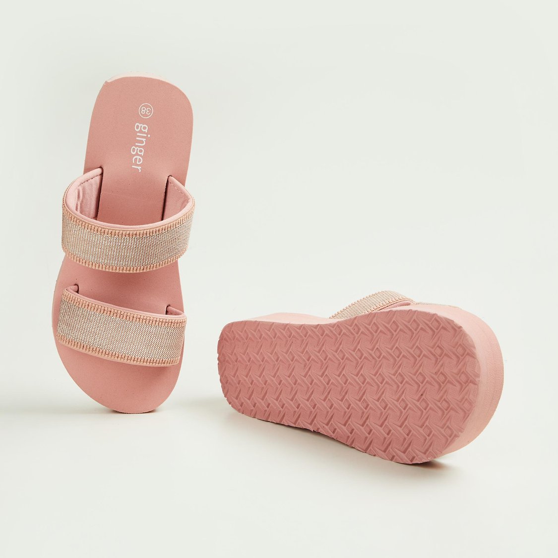 Buy GINGER Women Embellished Platform Sandals from Ginger at just INR 799.0