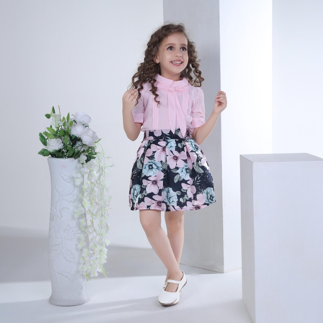 Buy PEPPERMINT Girl Printed Skirt Set from Peppermint at just INR 2199.0