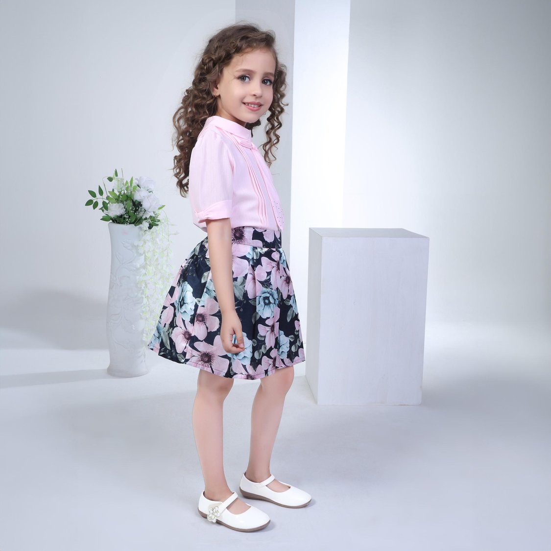 Buy PEPPERMINT Girl Printed Skirt Set from Peppermint at just INR 2199.0