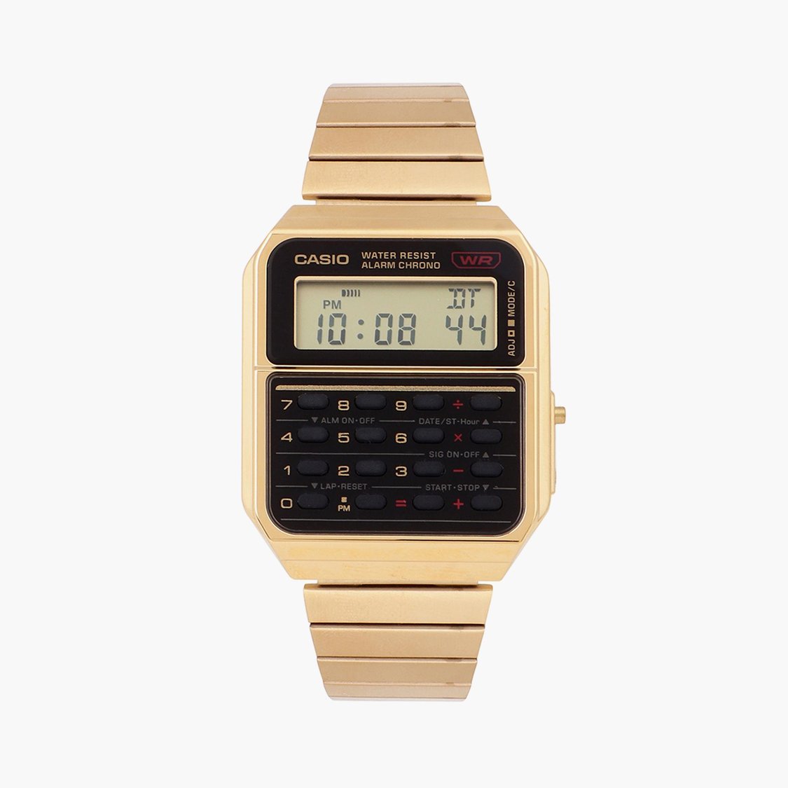Buy CASIO Vintage Unisex Digital Calculator Watch with Metal Strap ...