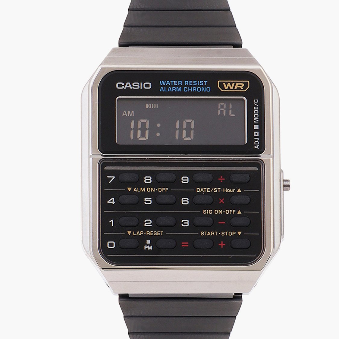 Buy CASIO Vintage Unisex Digital Calculator Watch with Metal Strap ...