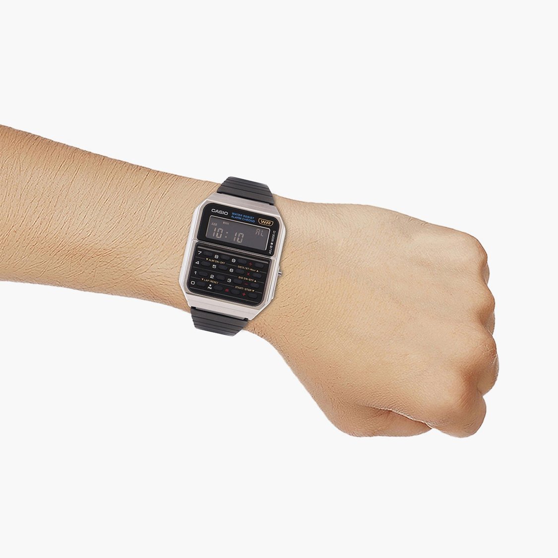 Buy CASIO Vintage Unisex Digital Calculator Watch with Metal Strap ...