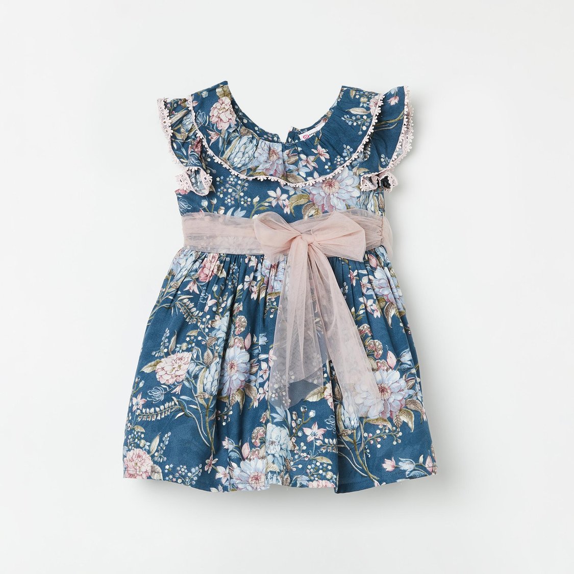 Buy PEPPERMINT Girls Floral Print A-line Dress with Sash from ...