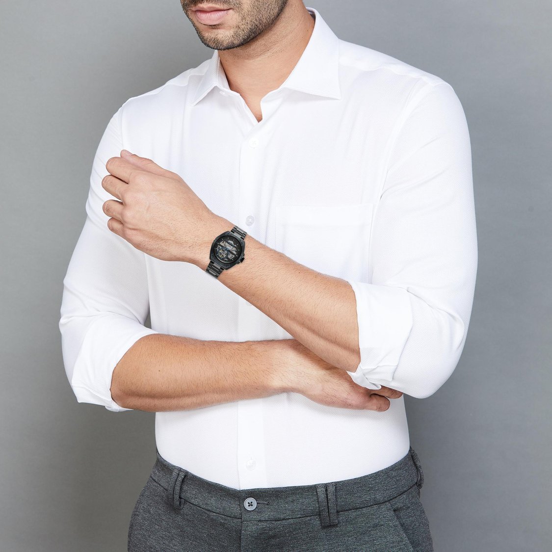 Buy FASTRACK Men Automatic Watch with Metal Strap - 3297KM02 from ...