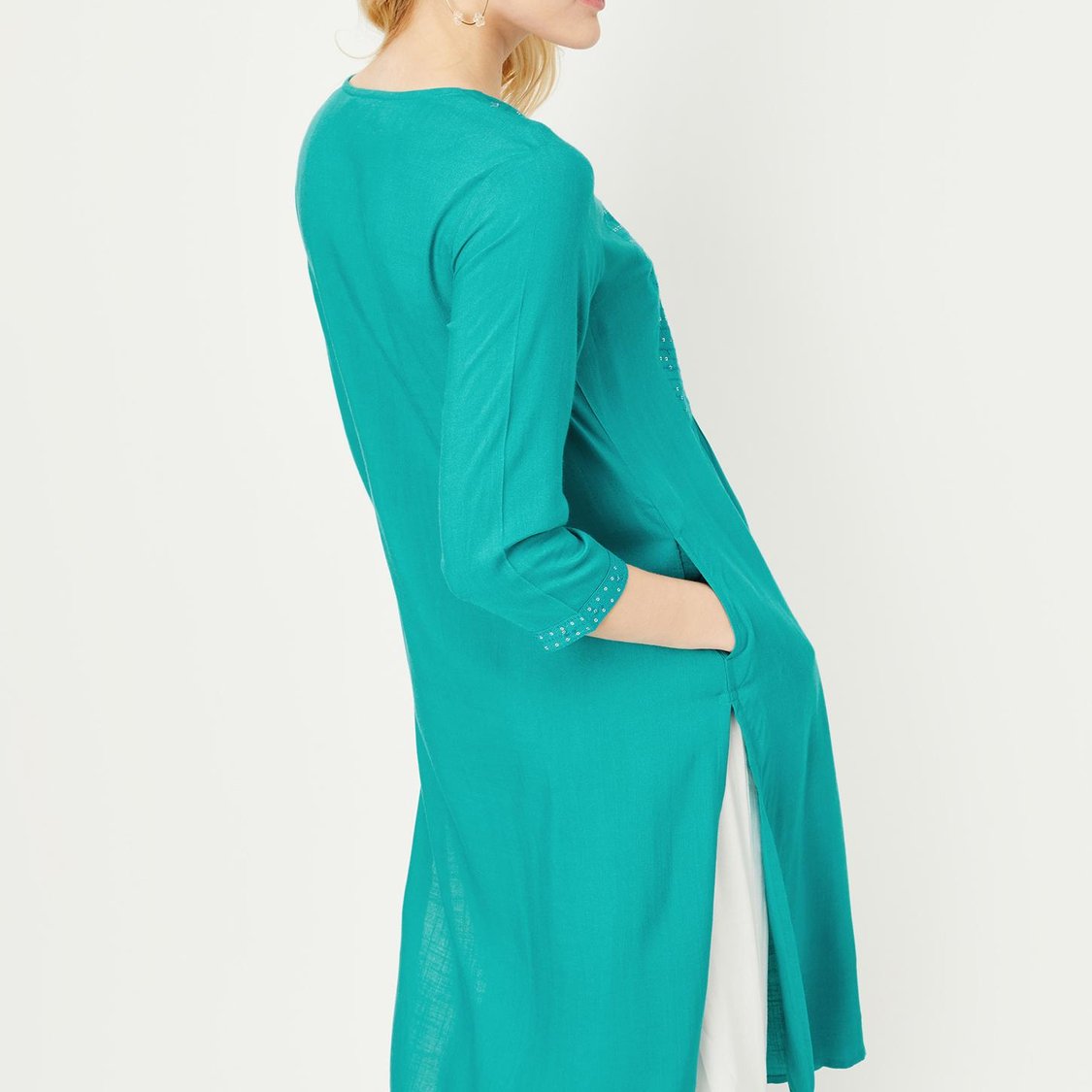 Buy Women Seqiunned Kurta with Pocket Online at just Rs. 599.0 ...