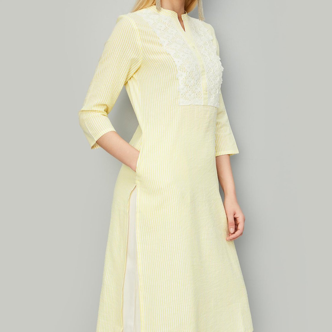 Buy Women Lace Kurta with Pocket Online at just Rs. 699.0 ...