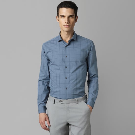 LOUIS PHILIPPE Men Checked Slim Fit Formal Shirt