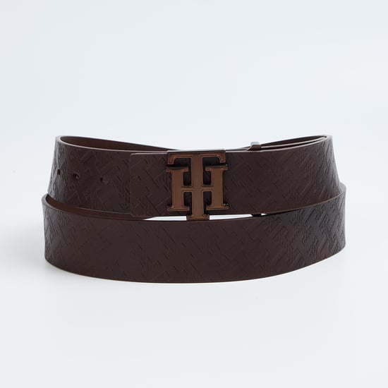 TOMMY HILFIGER Men Embossed Logo Leather Belt