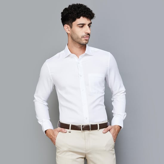 LOUIS PHILIPPE Men Solid Regular Fit Formal Shirt