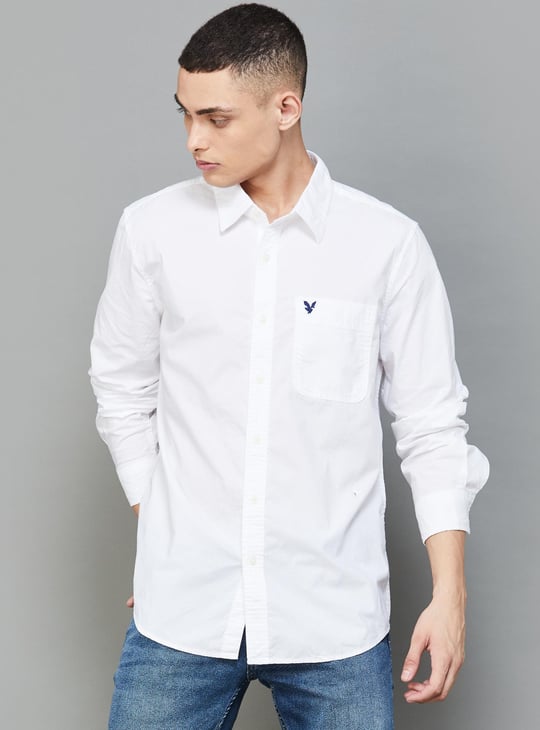 AMERICAN EAGLE Men Solid Regular Fit Shirt