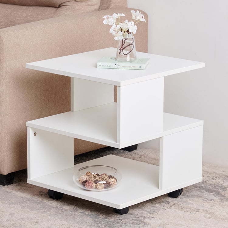 Buy Quadro End Table - White from Home Centre at just INR 6665.0