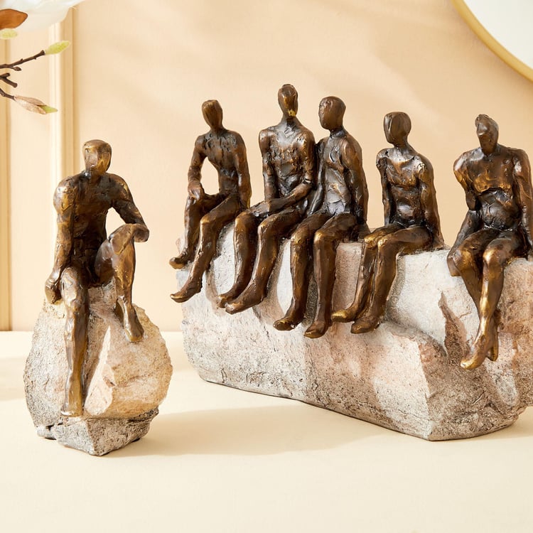 Buy Eternity Vogue Hart Polyresin Man Sitting on Rock Figurine from ...