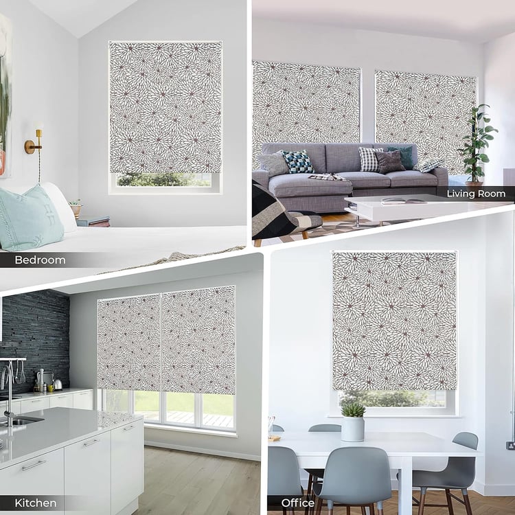 Buy DECO WINDOW Brown Printed Roller Blind - 56x84" from Deco Window at ...
