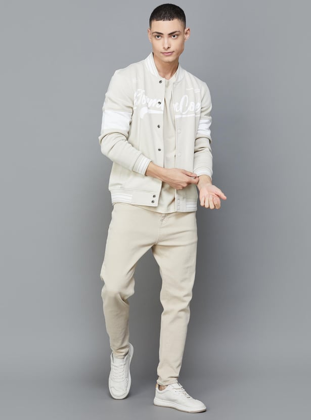 Buy FAME FOREVER Men Printed Varsity Jacket from Fame Forever at just ...