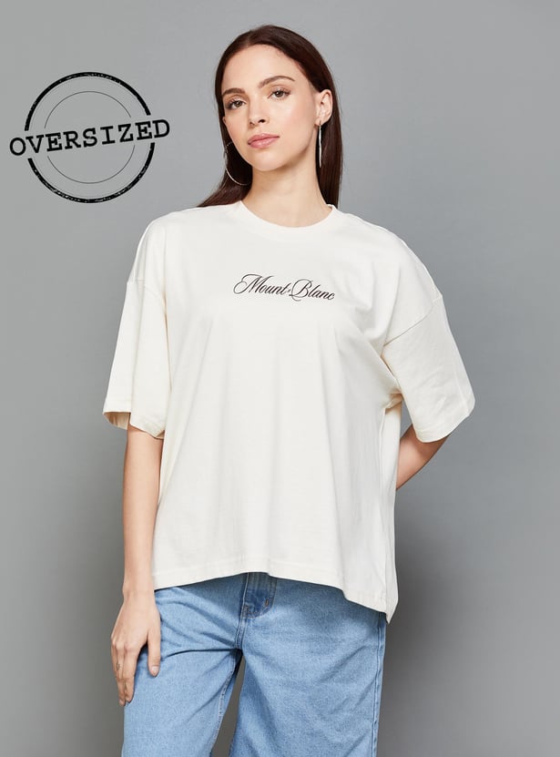 Buy GINGER Women Printed Loose Fit T-shirt from Ginger at just INR 699.0