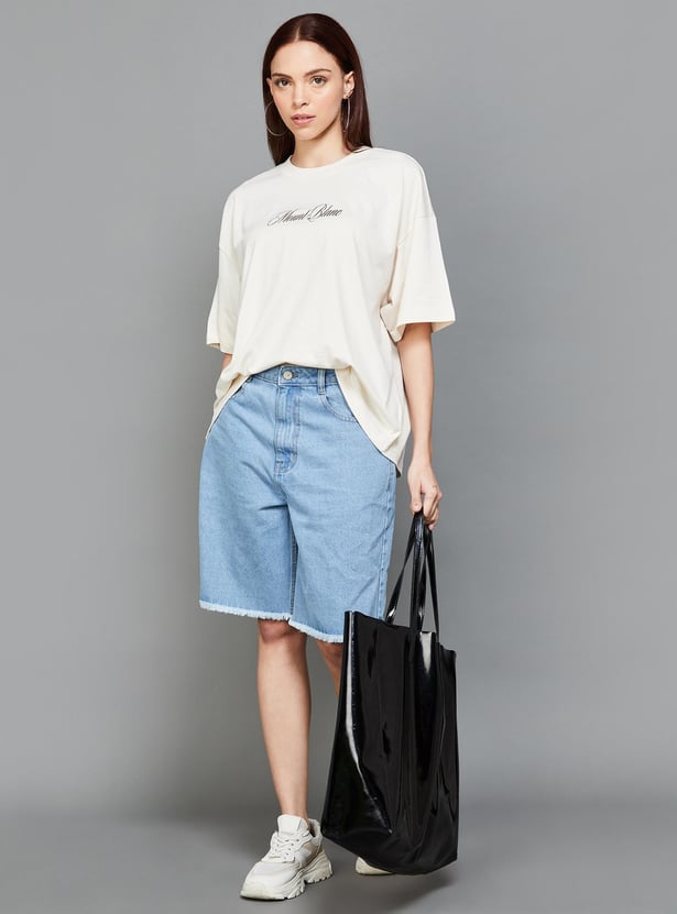 Buy GINGER Women Printed Loose Fit T-shirt from Ginger at just INR 699.0