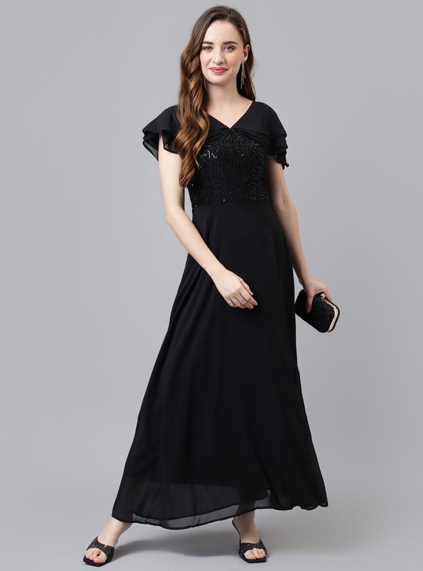 Buy LATIN QUARTERS Women Embellished Maxi Dress from Latin Quarters at ...