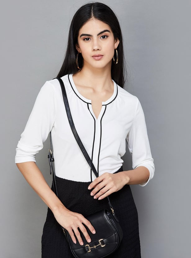 Buy CODE CLASSIC Women Panelled Top from Code Classic at just INR 1299.0