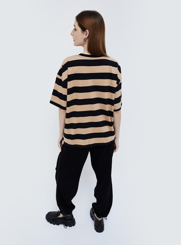 Buy GINGER Women Stranger Things Striped T-shirt from Ginger at just ...