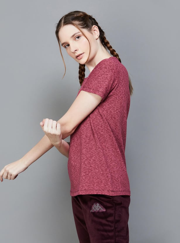 Buy KAPPA Women Self-Design Sports T-shirt from Kappa at just INR 699.0