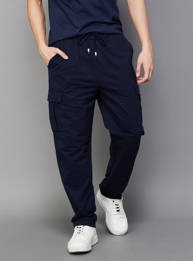 Buy SmileyWorld Men Solid Regular Fit Cargo Trousers from SmileyWorld ...