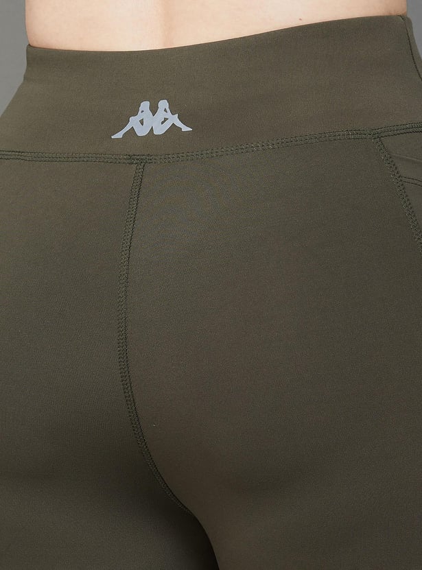 Buy KAPPA Women Solid Elasticated Tights from Kappa at just INR 999.0