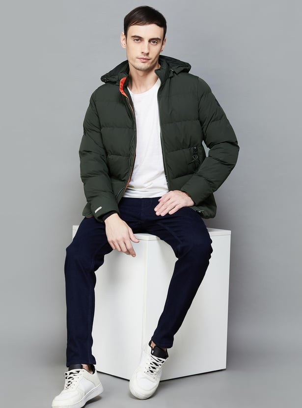 Buy T-BASE Men Solid Regular Fit Puffer Jacket from T-Base at just INR ...