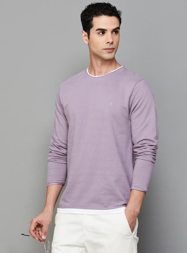 Buy CODE UNWIND Men Textured Regular Fit T-shirt from Code Unwind at ...