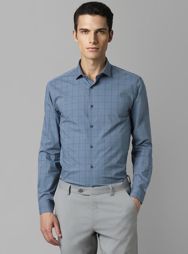 Buy LOUIS PHILIPPE Men Checked Slim Fit Formal Shirt from Louis ...