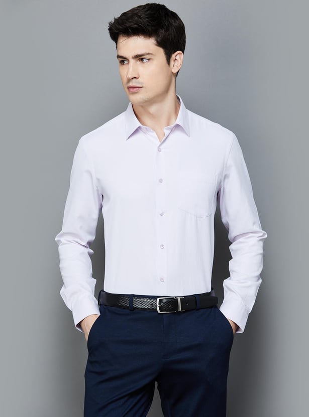 Buy CODE Men Solid Regular Fit Formal Shirt from CODE at just INR 999.0