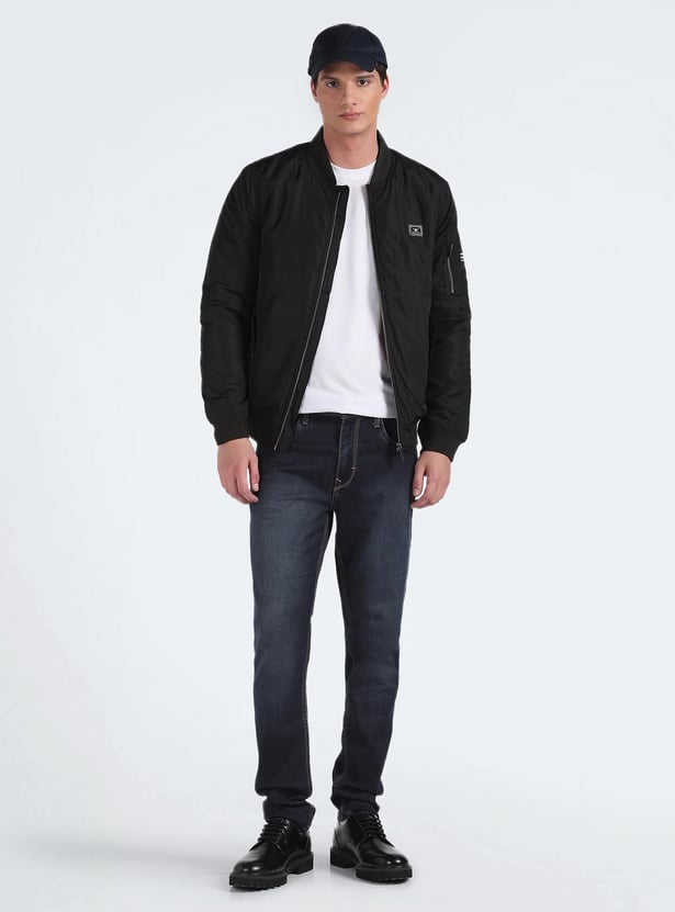 Buy FLYING MACHINE Men Solid Bomber Jacket from Flying Machine at just ...