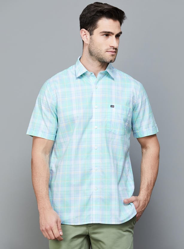 Buy ARROW SPORT Men Checked Regular Fit Casual Shirt from Arrow Sport ...