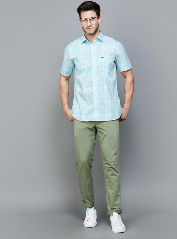 Buy ARROW SPORT Men Checked Regular Fit Casual Shirt from Arrow Sport ...