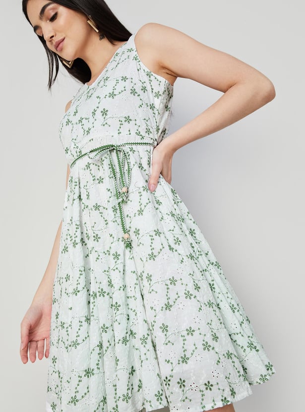 Buy CODE Women Printed Fit and Flare Mini Dresses from CODE at just INR ...