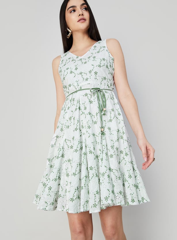 Buy CODE Women Printed Fit and Flare Mini Dresses from CODE at just INR ...