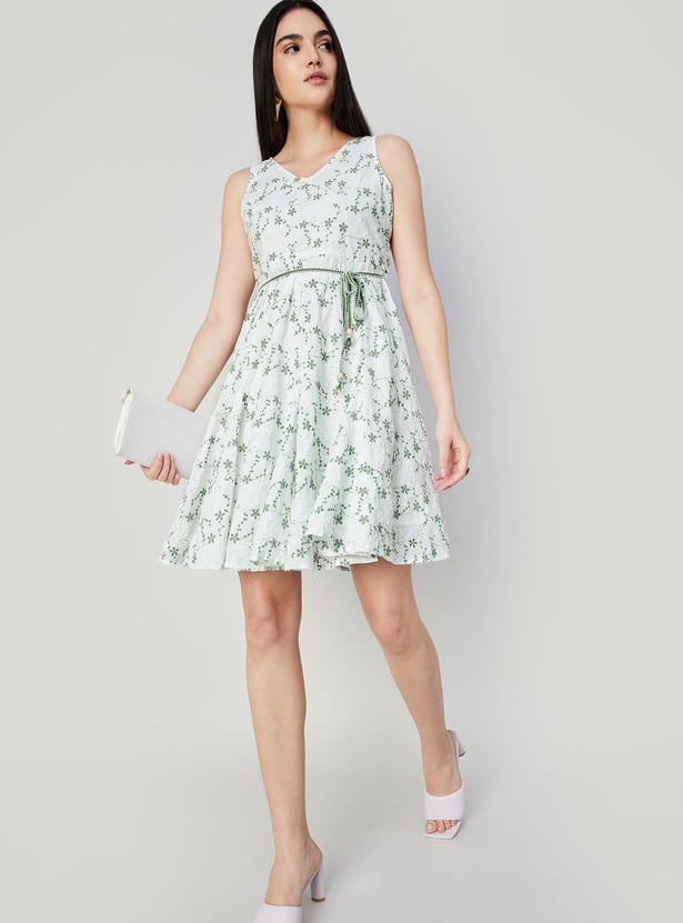 Buy CODE Women Printed Fit and Flare Mini Dresses from CODE at just INR ...