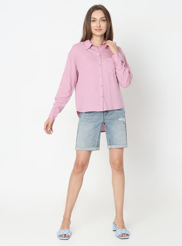Buy VERO MODA Women Solid Regular Fit Shirt from Vero Moda at just INR ...