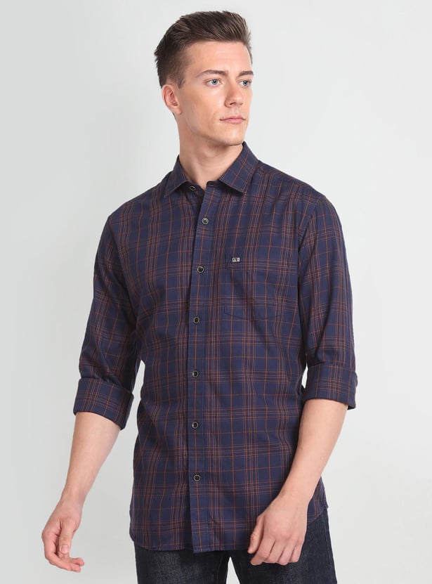 Buy ARROW SPORT Men Checked Manhattan Casual Shirt (Slim) from Arrow ...