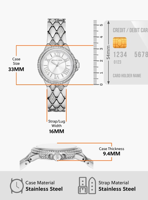 Buy MICHAEL KORS Camille Women Embellished Analog Watch with Metal ...