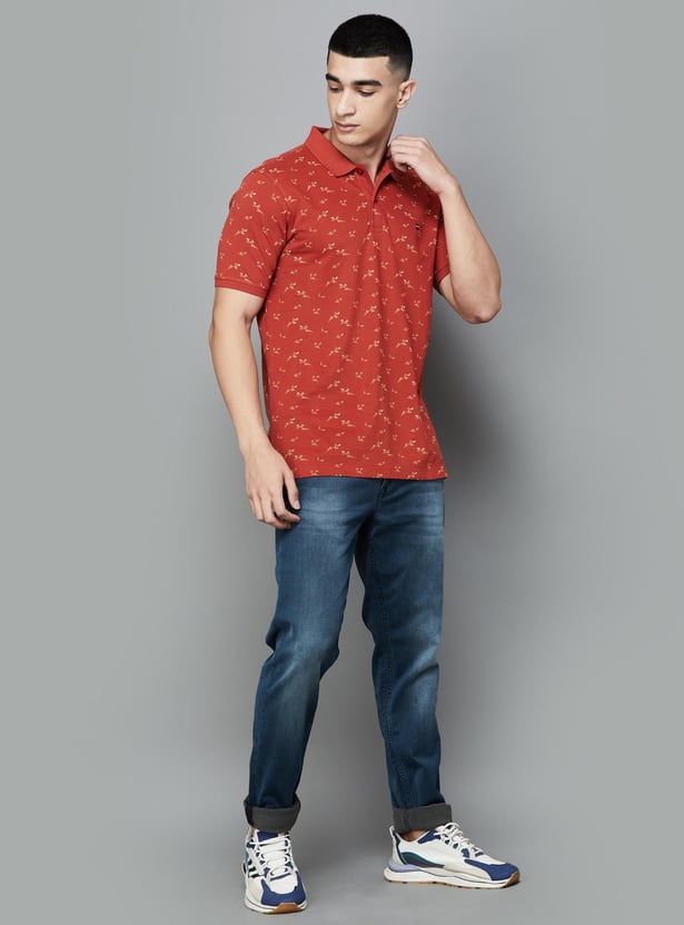 Buy LP JEANS Men Printed Polo T-shirt from LP Jeans at just INR 1999.0