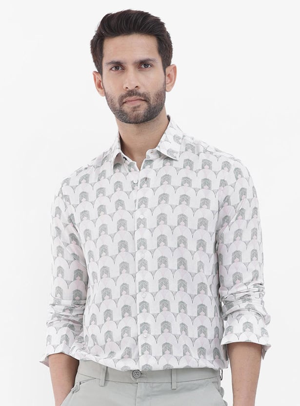 Buy RARE RABBIT Men Printed Regular Fit Casual Shirt from Rare Rabbit ...