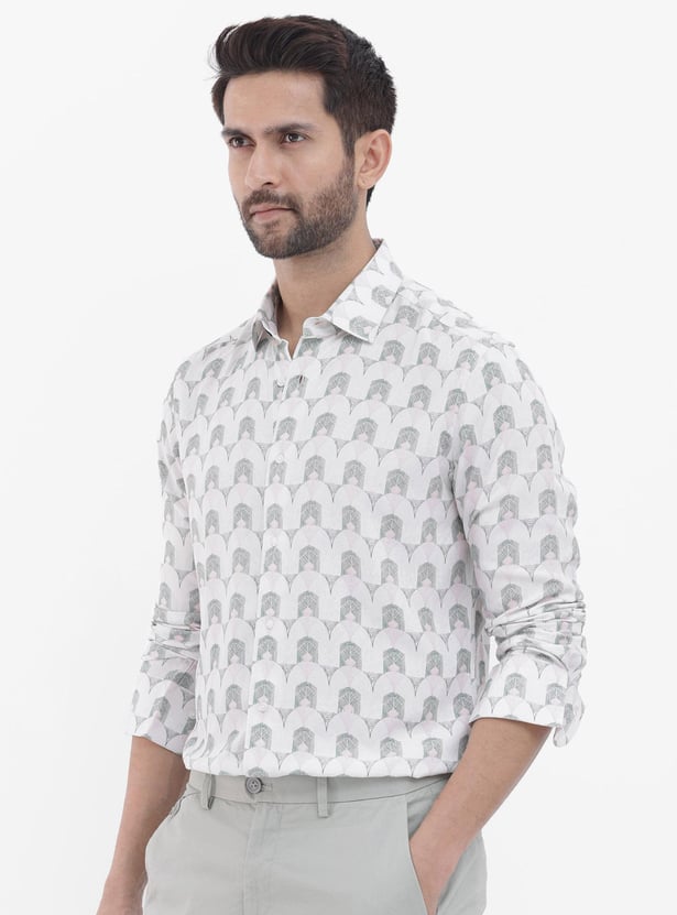 Buy RARE RABBIT Men Printed Regular Fit Casual Shirt from Rare Rabbit ...