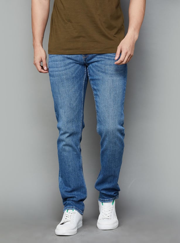 Buy LP JEANS Men Washed Slim Tapered Jeans from LP Jeans at just INR 3999.0